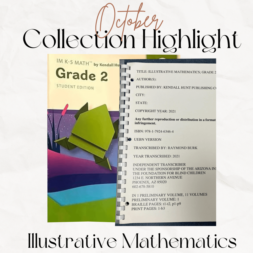 October Collection Highlight - Iowa Library for the Blind